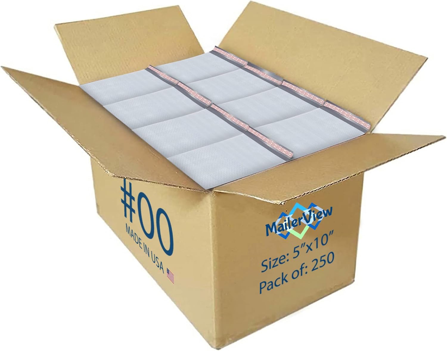 Amazon.com : White Small Poly Bubble Mailers 5x10 inch #00 | Self Seal Padded Envelopes ...