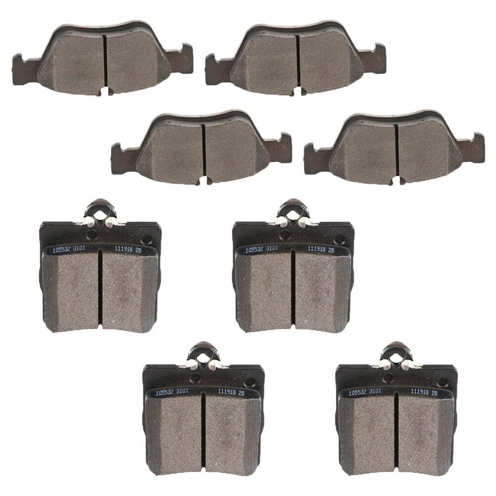 Amazon.com: BRAKEUS Front Rear Quiet D710 D779 Ceramic Brake Pads Sets ...