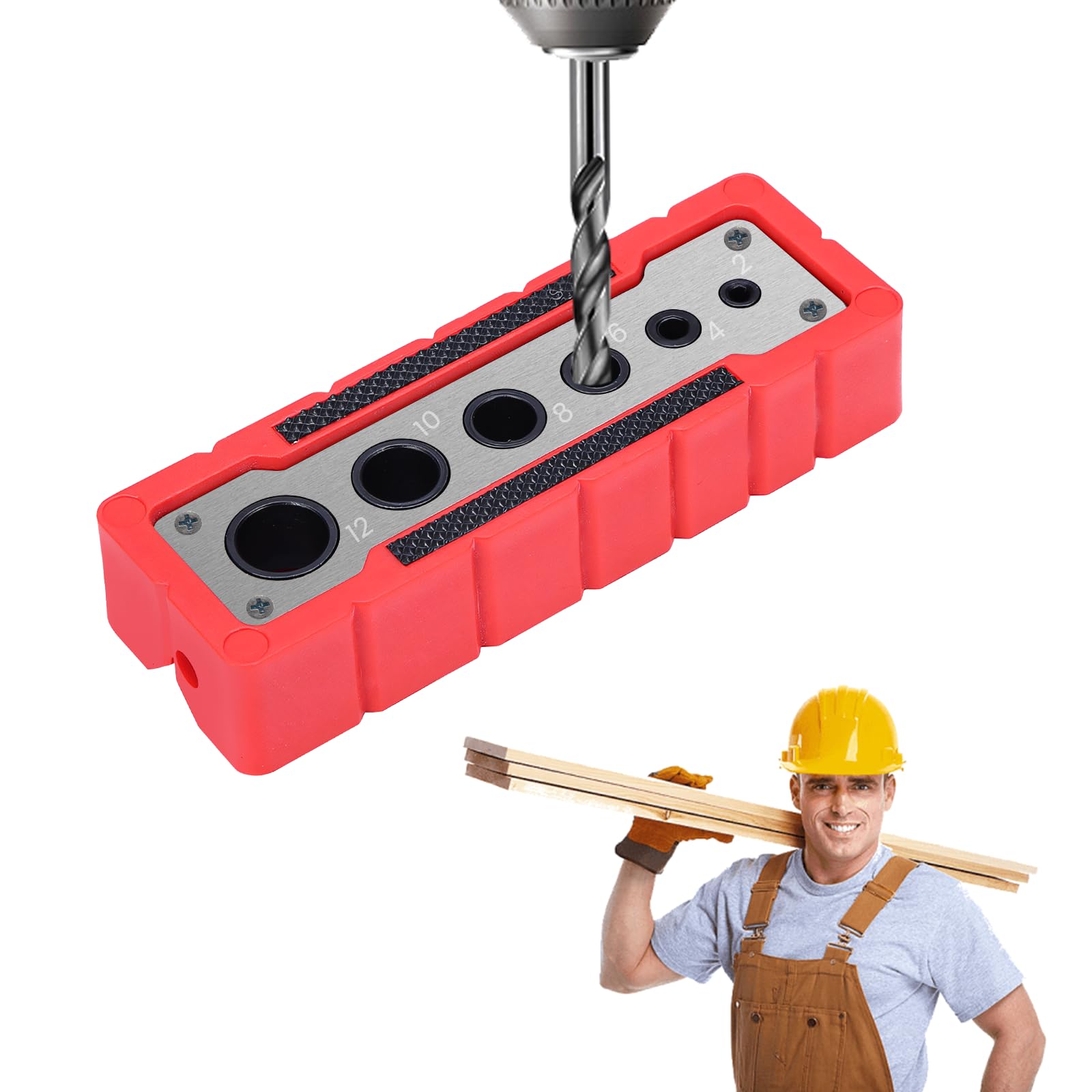 Professional Drill Guide for Carpentry - 2/4/6/8/10/12mm Drill Jig ...