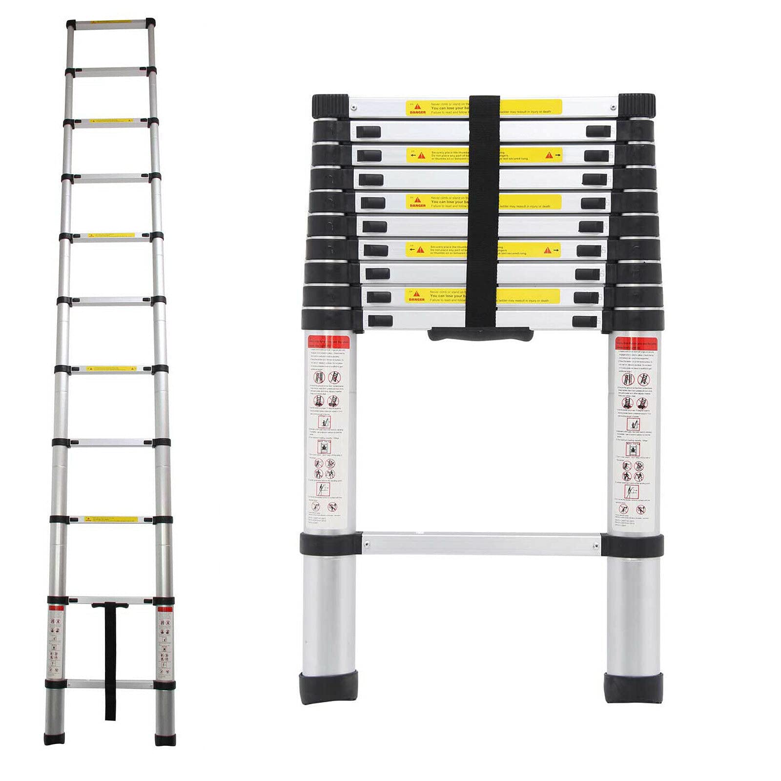 Telescopic Ladder 3 2m Extendable Ladders Extension Ladder 10ft Loft ...