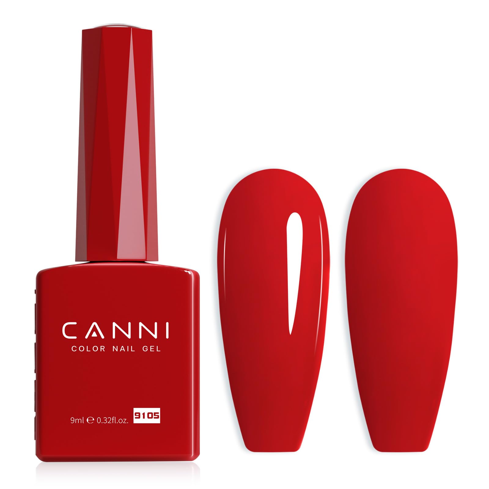 Amazon.com : CANNI Red Gel Nail Polish, 1Pcs Red Gel Polish Bright Red ...