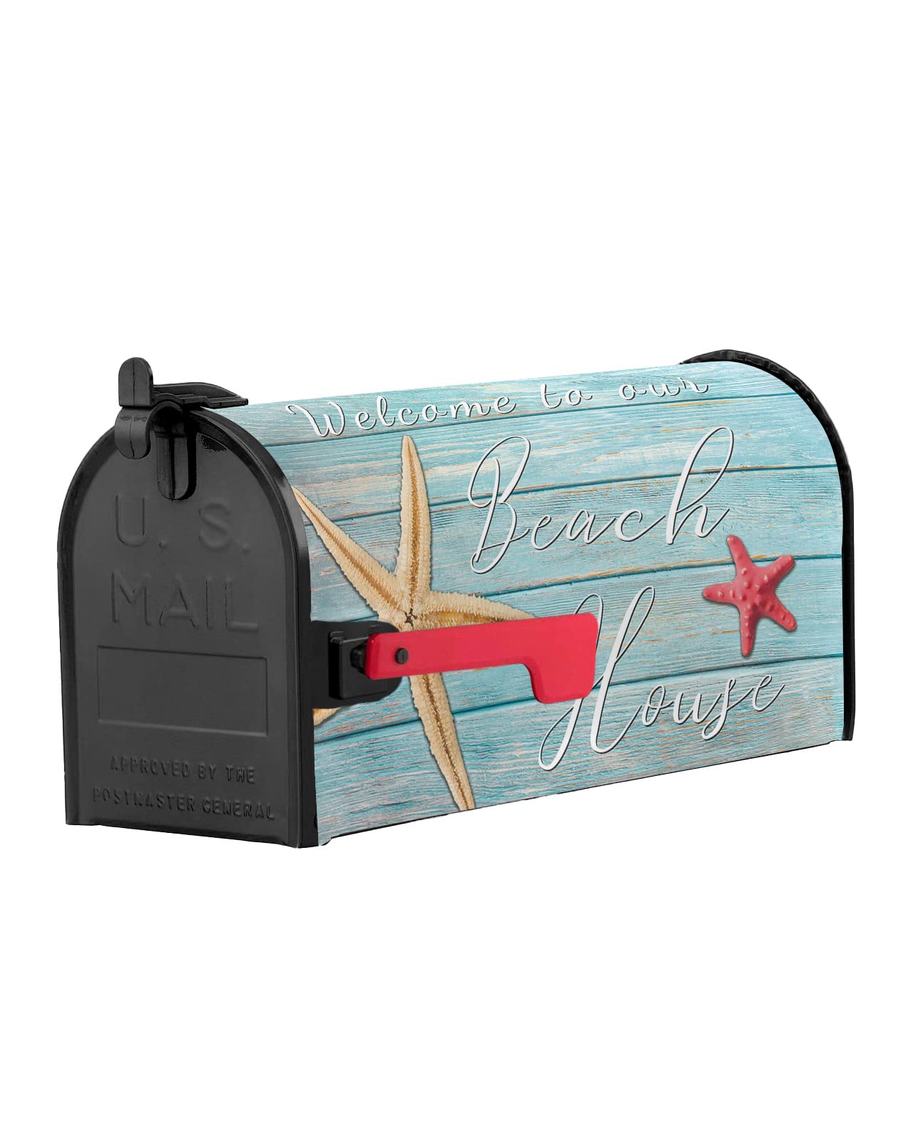 Mailbox Covers Magnetic Standard Size Welcome to Our Beach House Wooden ...