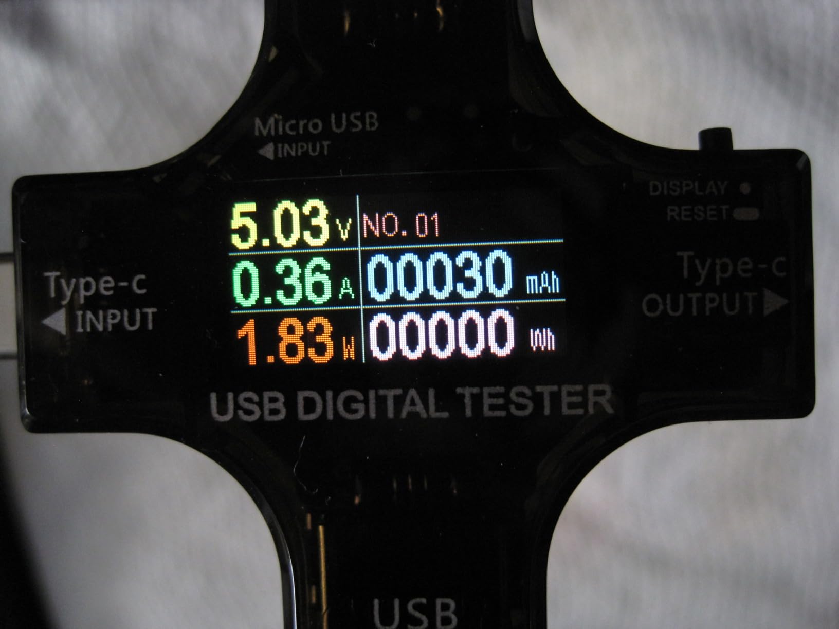 SinLoon USB Tester, USB Power Meter 2 in 1 Digital Multimeter 3.8-32V 0 ...