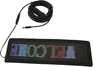Scrolling Custom LED Sign 28.5 X 9cm, Flexible USB 5V LED Car Sign ...