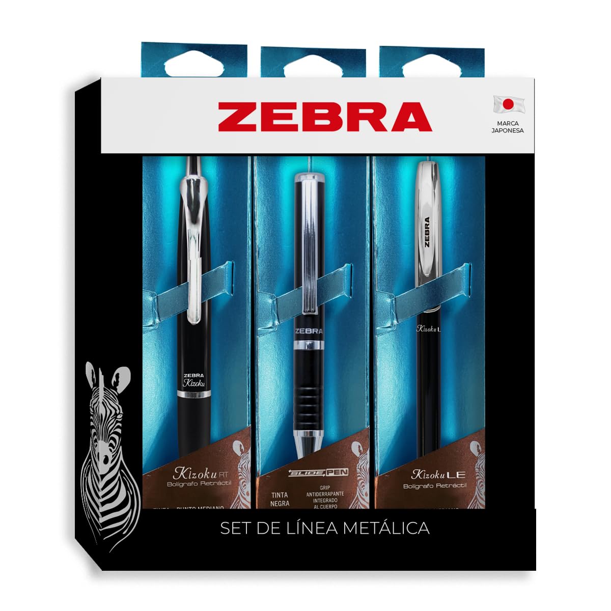 Zebra set de regalo bolígrafos metálicos Kizoku LE y Kizoku RT + Slide ...