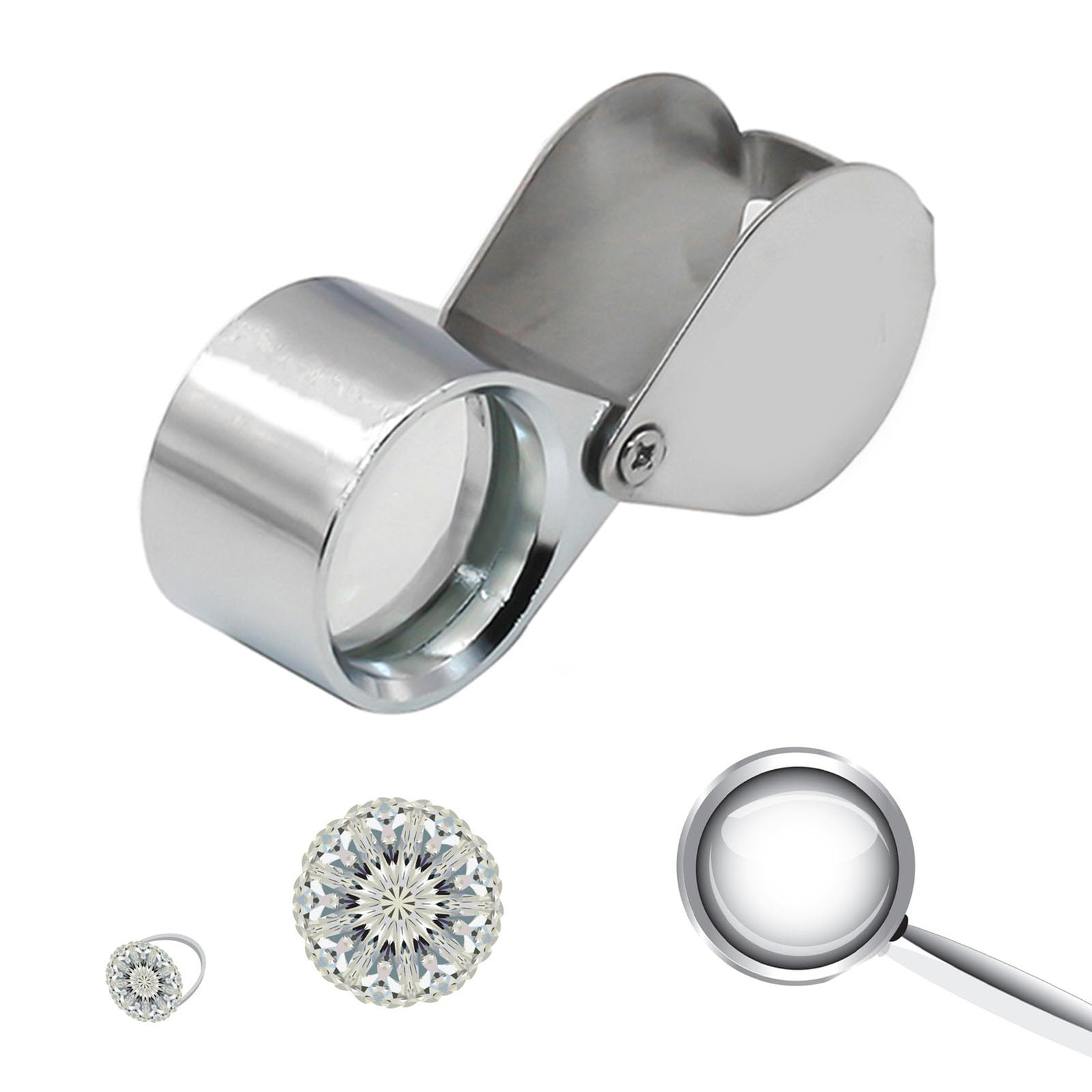 Loupe de Bijouterie, Loupe de Poche, Loupe de Bijoutier, Loupe Pliable ...
