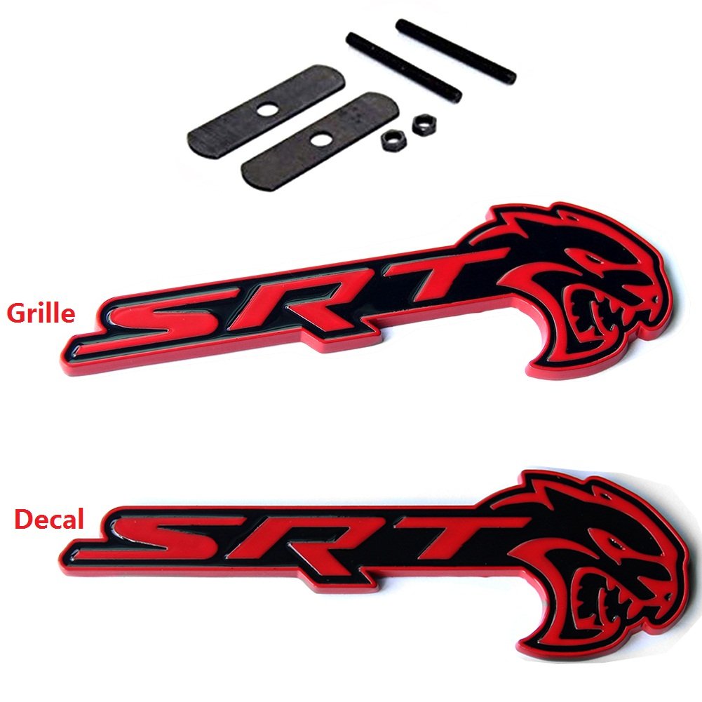 Buy 2pack Grille and Decal Emblems Compatible with Hellcat Emblems 3D ...