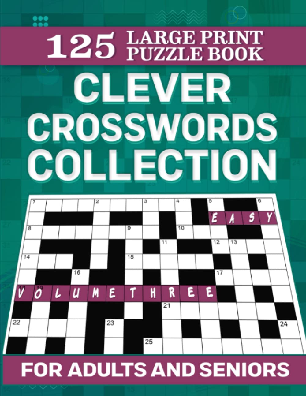 Clever Crosswords Collection: 125 Large Print Puzzle Book for Adults ...