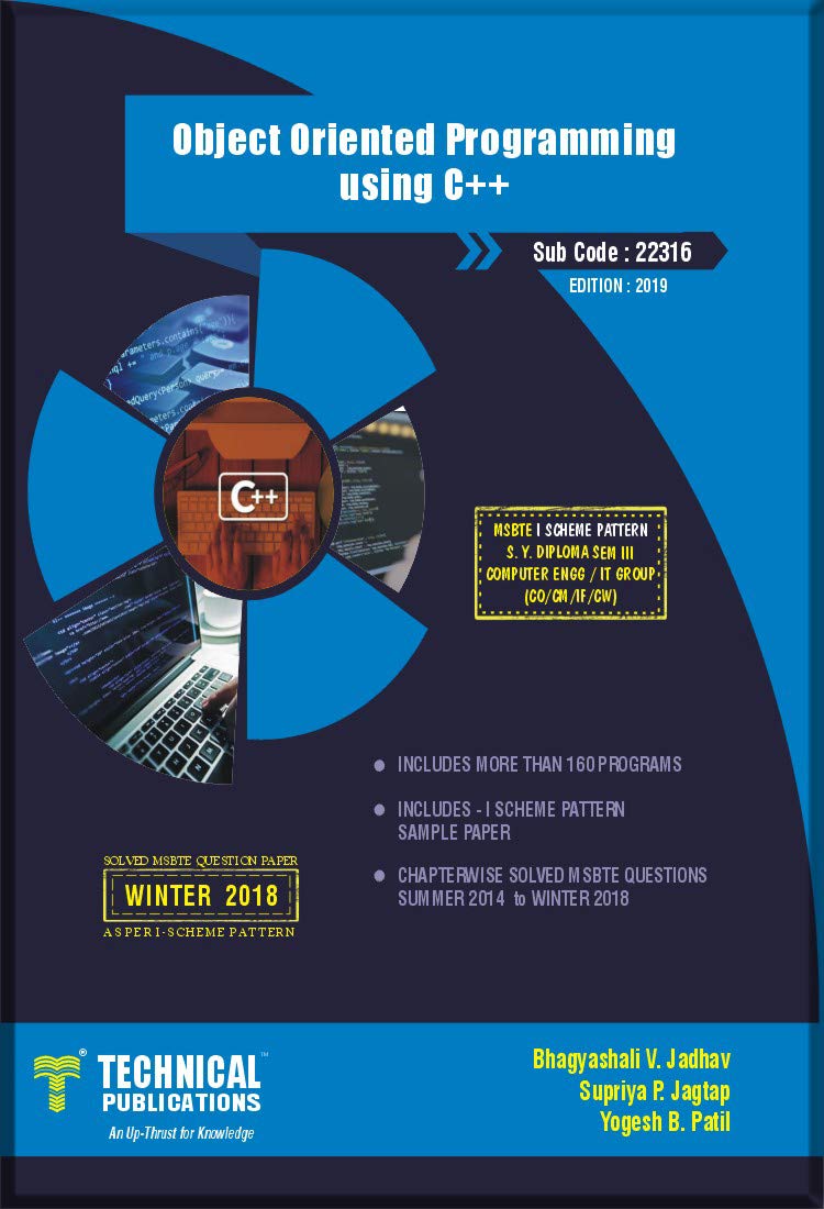 Object Oriented Programming using C++ for S.Y. MSBTE (I SCHEME) (III COMP/IT - 22316) : Amazon ...