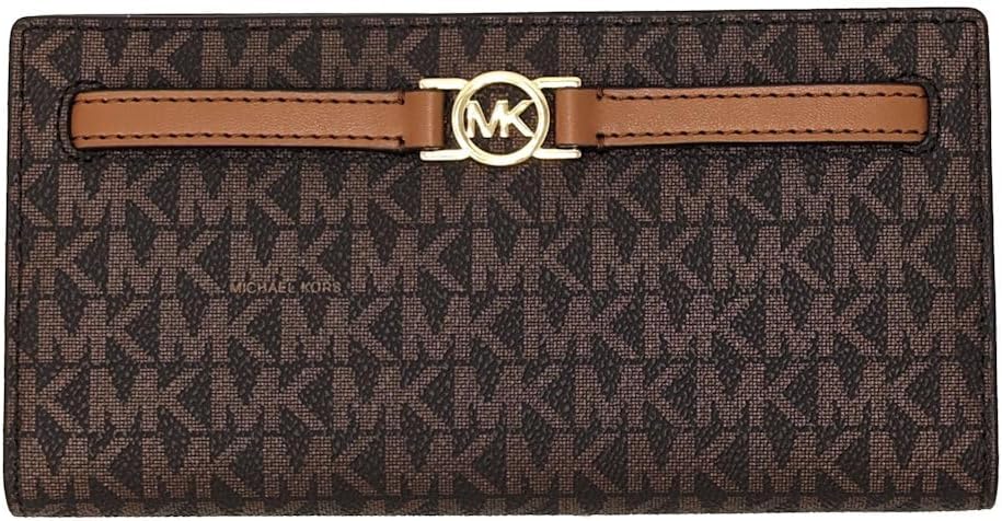 Amazon.com: Michael Kors Women's Brown Reed Wallet, Classic Elegant ...
