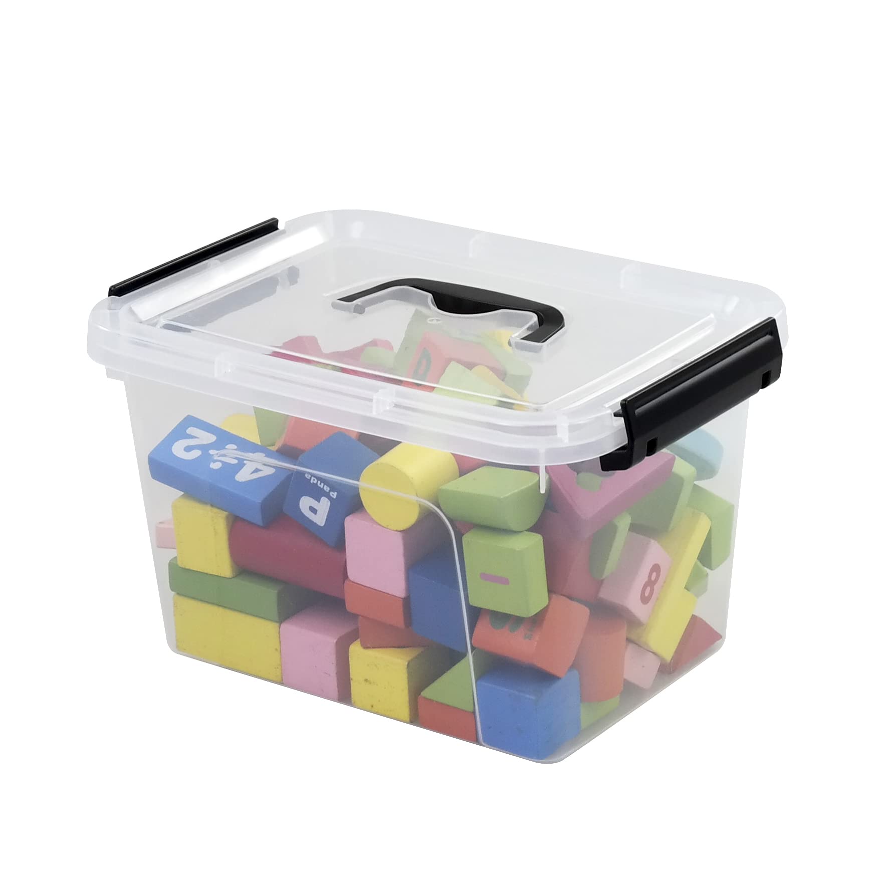 Snapklik.com : Tstorage 8 Quart Plastic Storage Clear Latch Boxes ...