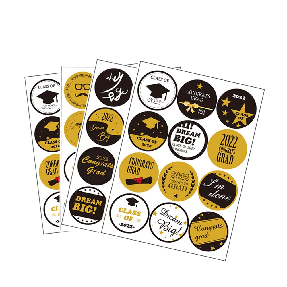 Buy 48PCS Class of 2022 Graduation Stickers Grad Sticker Adhesive ...