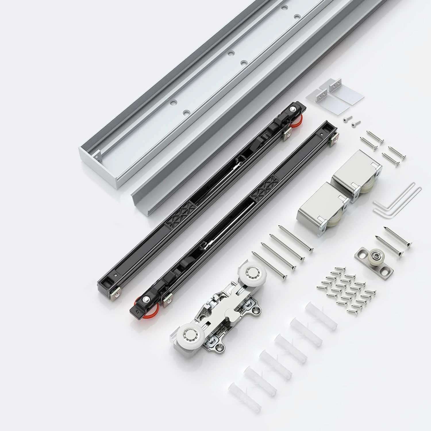 Amazon.com: 38" Concealed Barn Door Hardware Kit with Soft Close ...