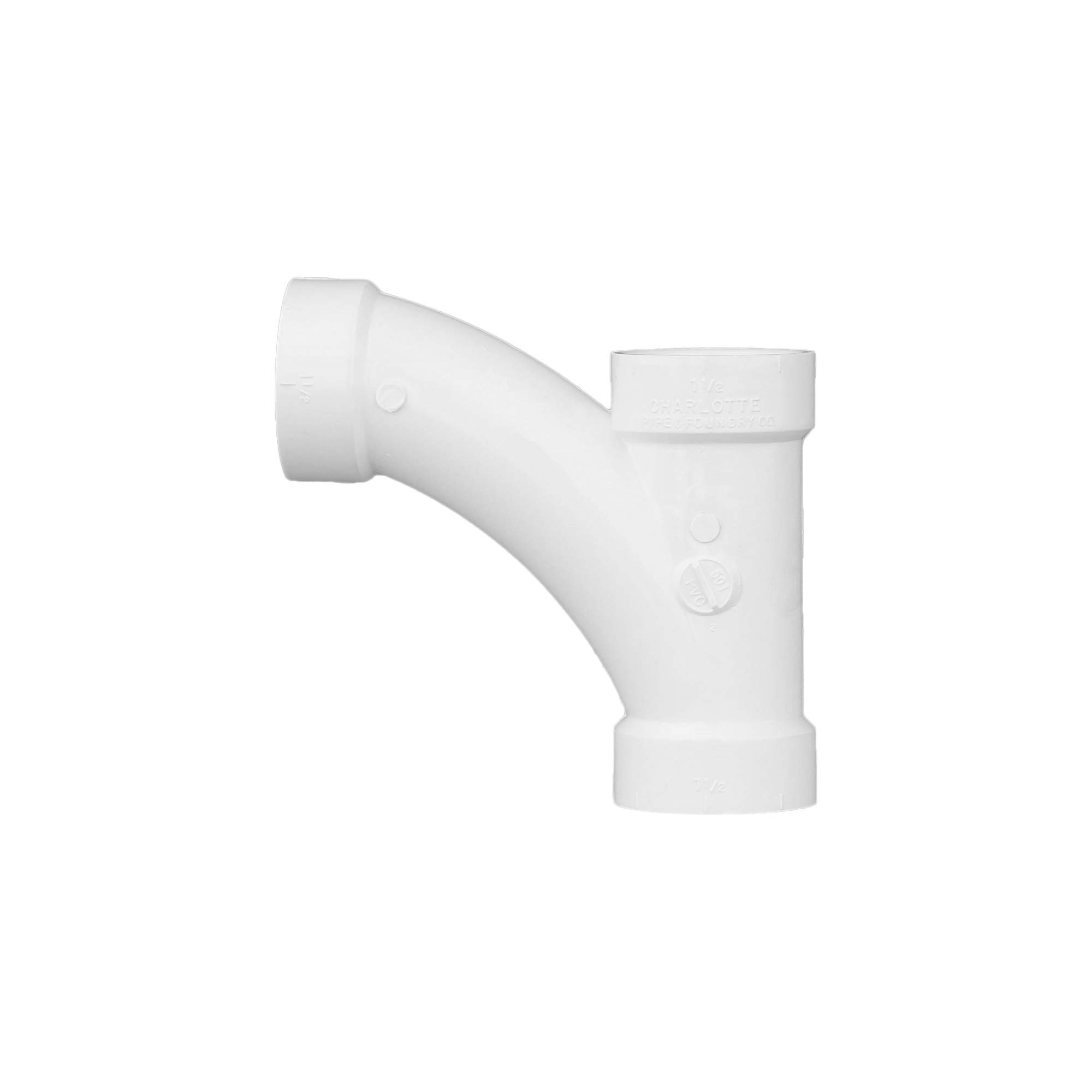 Snapklik.com : CHARLOTTE PIPE 1 1/2 DWV COMB WYE & 1/8 BEND ONE PIECE DWV