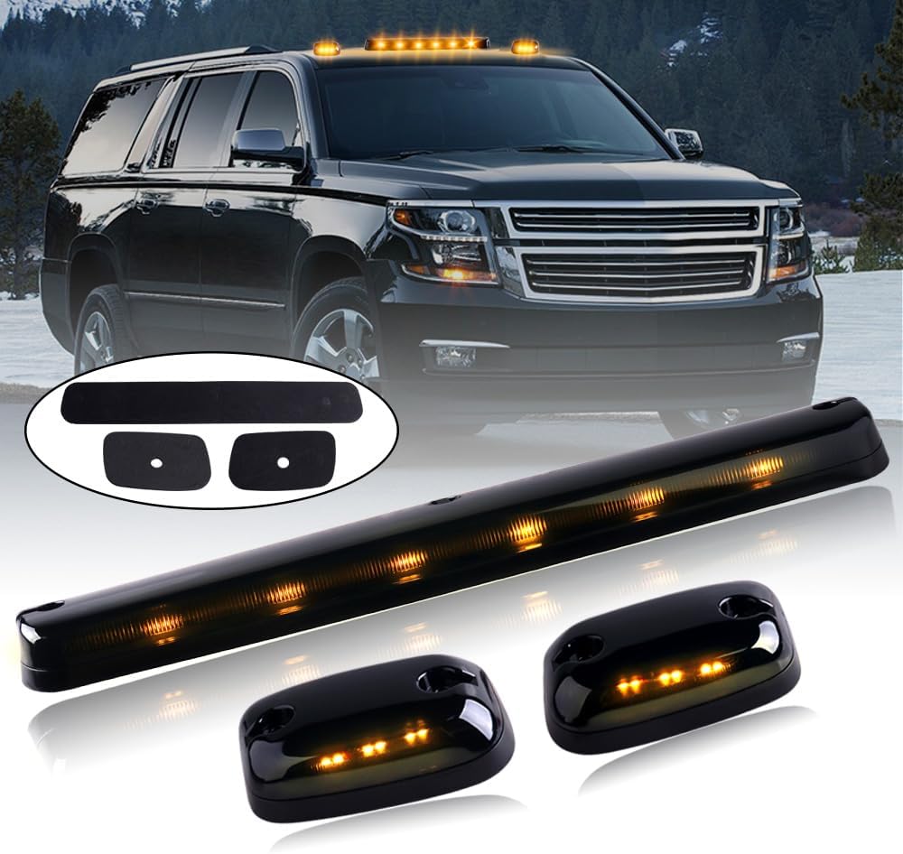 Amazon.com: Nrgedzam 3PCS Amber Cab Marker Roof Running Clearance Cab ...