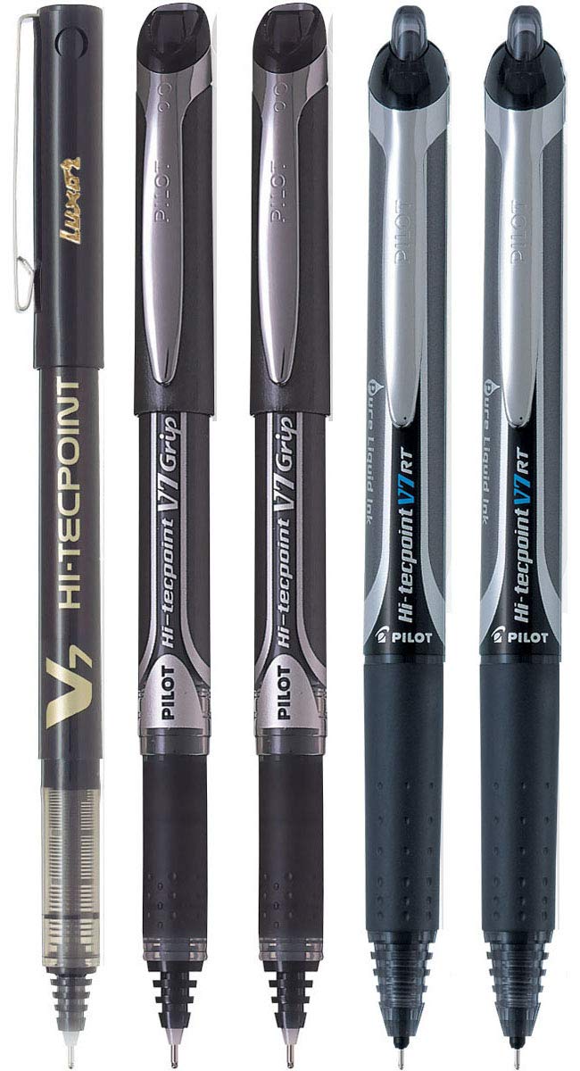 Pilot V7/V7 Grip/V7 RT (Black - Set of 5) : Amazon.in: Office Products