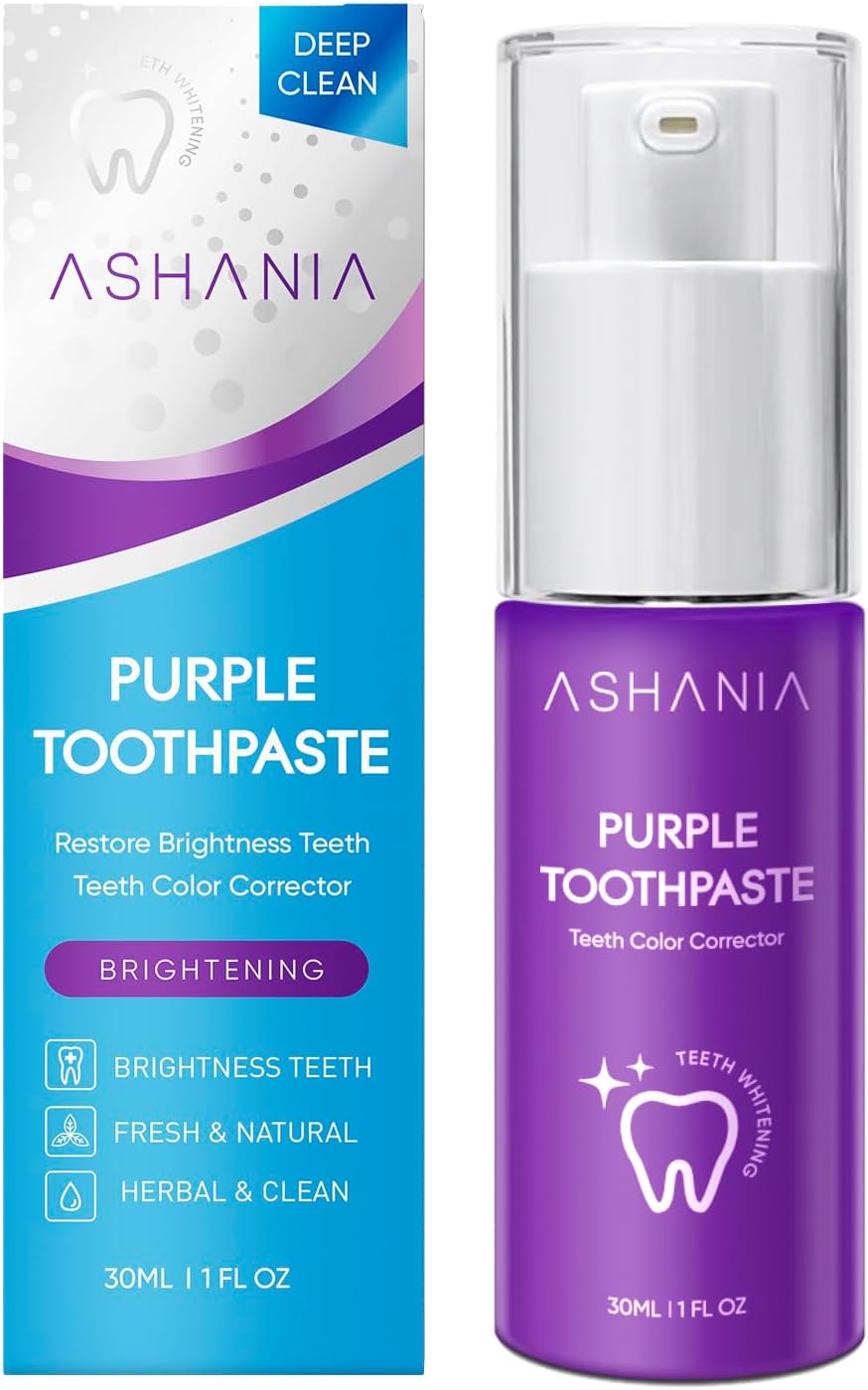 Ashania Purple Toothpaste Whitening, Purple Toothpaste for Teeth ...