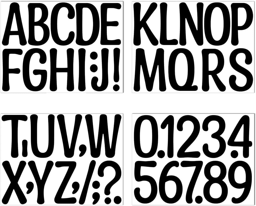 Amazon.com: DWYGZSTR 28 Sheets 4 Inch Large Alphabet Number Letter ...
