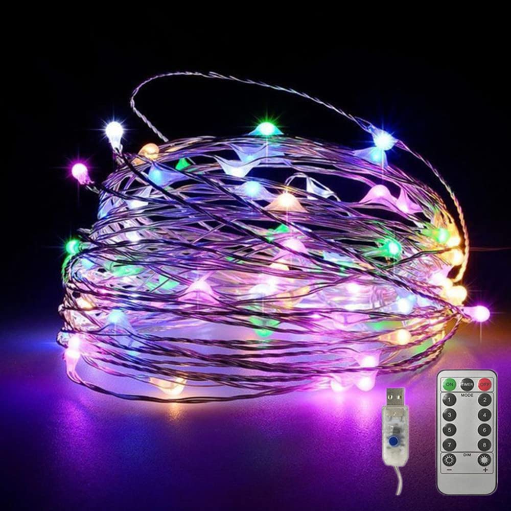Amazon.com: Fantasee Copper Wire String Lights USB Powered LED Fairy ...