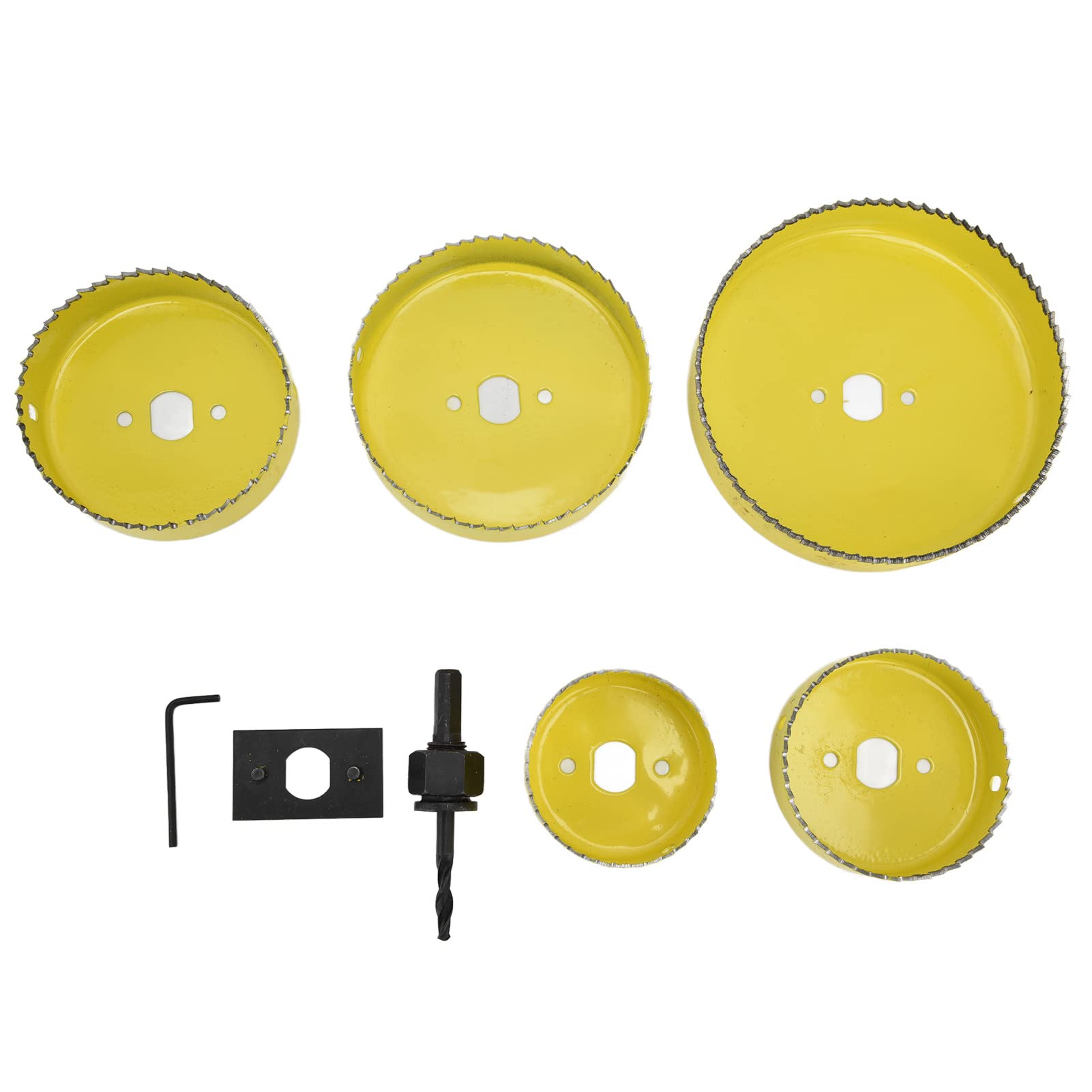 Buy Round Holes Saws Set, Hole Saw Kit Special Coating 64-127mm 8Pcs ...