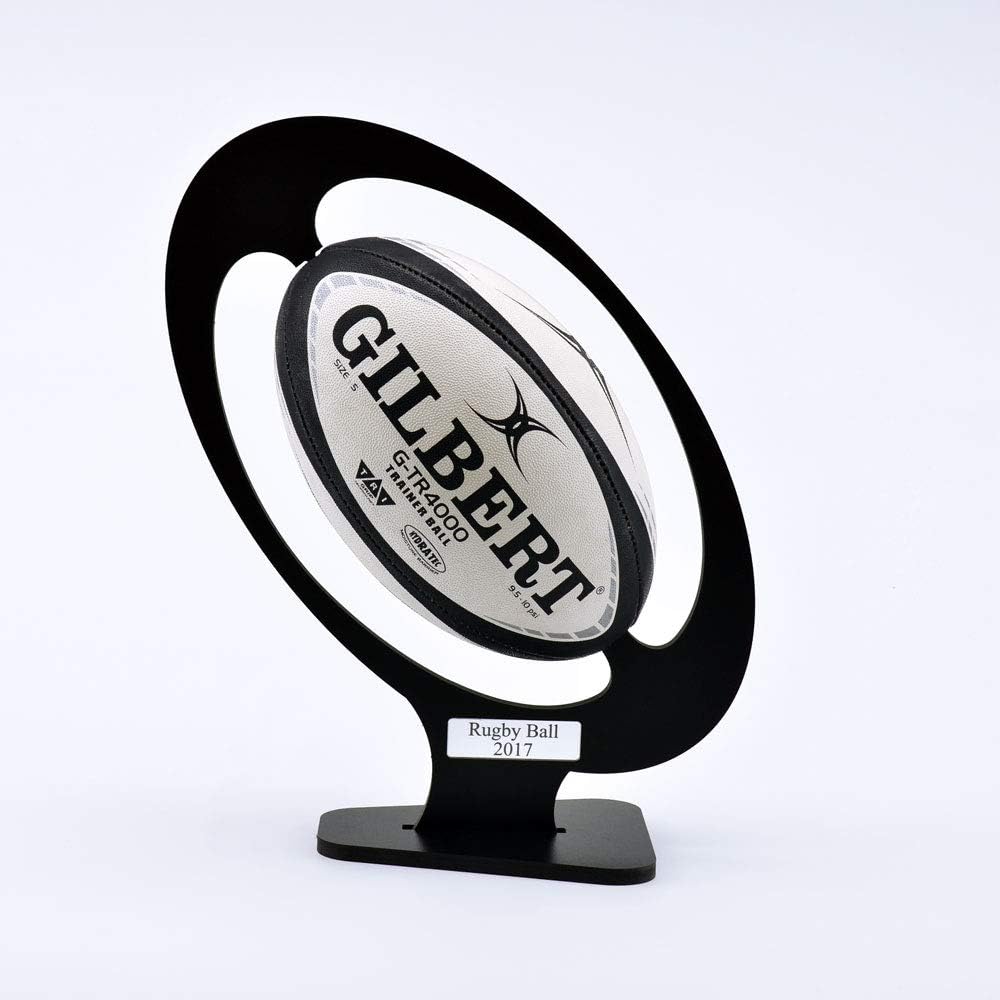 Puffin Plastics Rugby Ball Display Plinth - BLACK (With Free ...