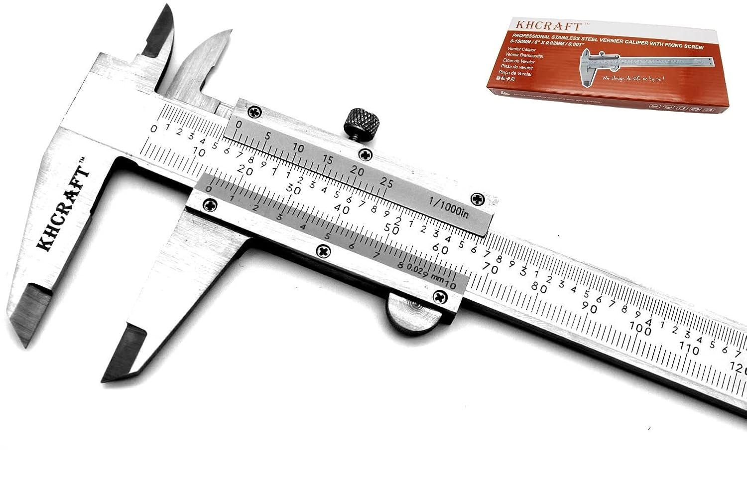KHCRAFT Calibre profesional Vernier Calibre de acero inoxidable ...