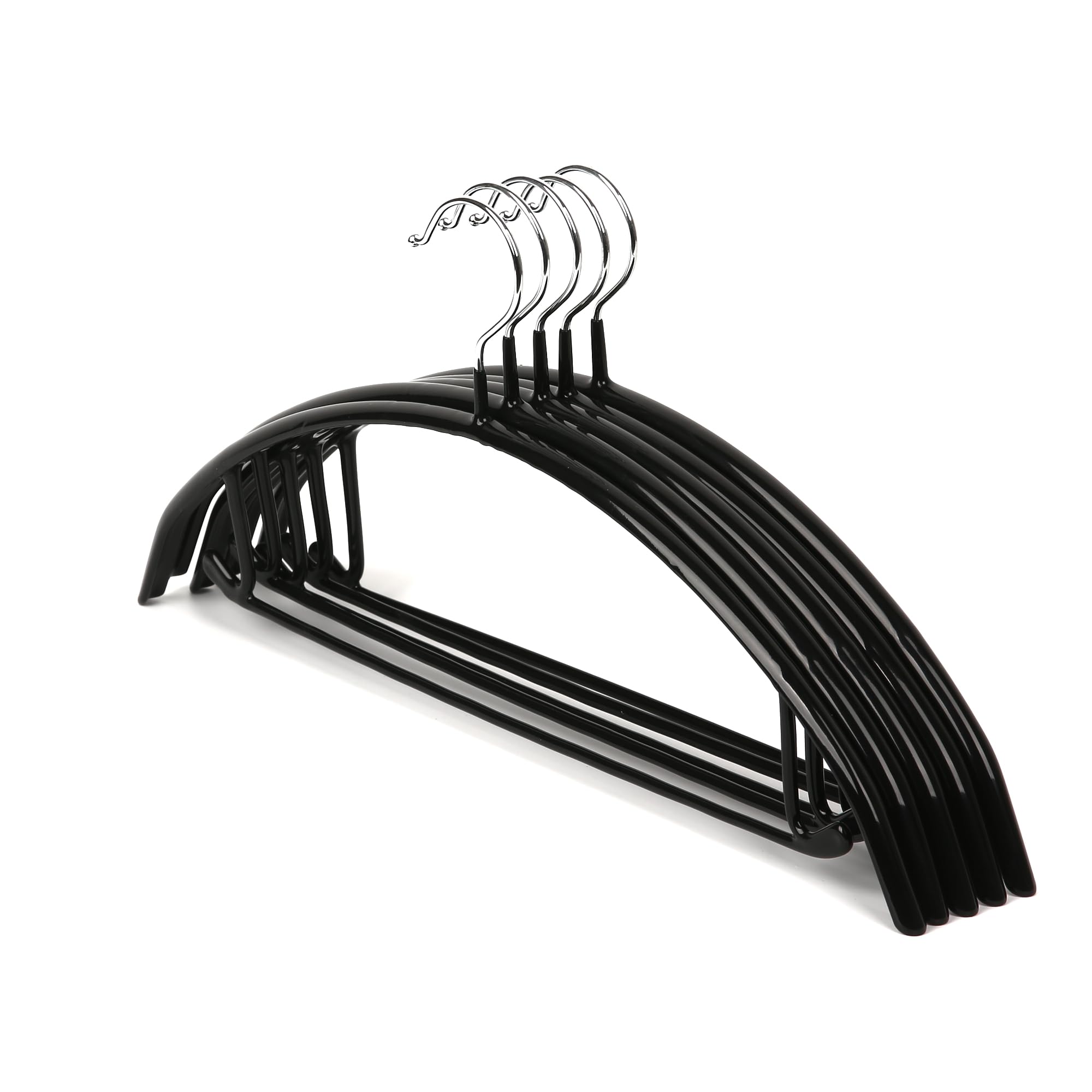 Amazon.com: BESSLEE Non-Slip Rubber Coated Metal Hangers No Shoulder ...