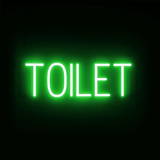 SpellBrite Toilet Sign with Dimmer | Restroom Signs for Business Have ...