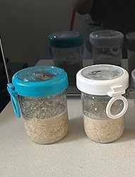 Amazon.com: RTWDKFQ 2Pack Overnight Oats Containers With Lids and Spoons,16-Oz Glass Mason Jars ...