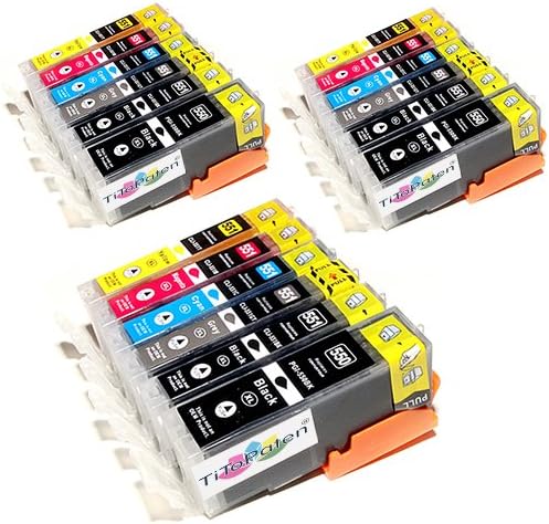 18x Ersatzpatronen für Canon Pixma IP 8750 (3X breit schwarz, 3X schmal ...