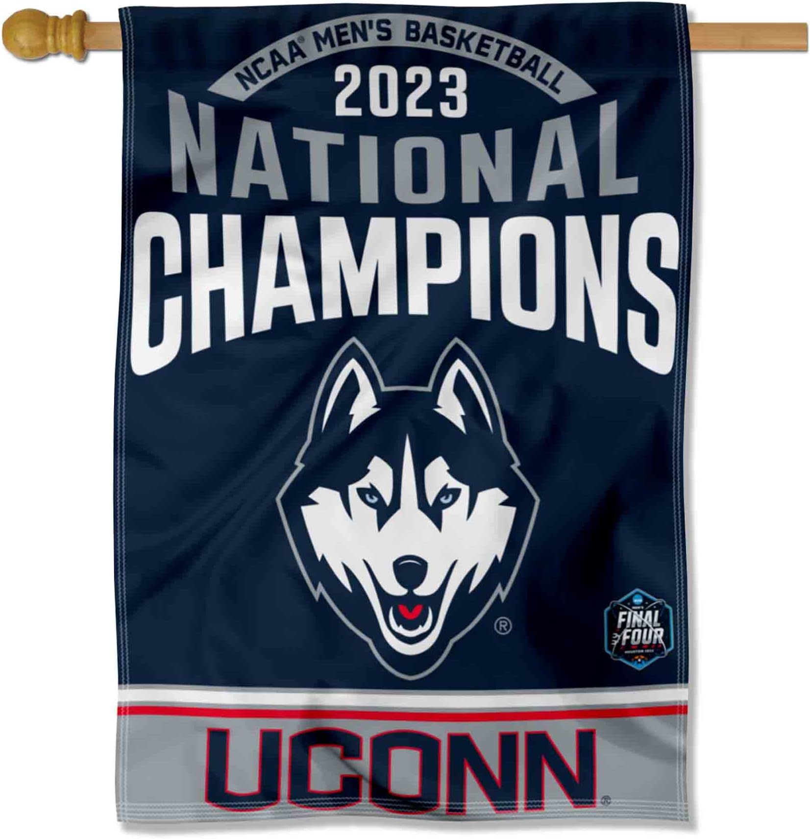 Amazon.com : College Flags & Banners Co. Connecticut Huskies House Flag ...