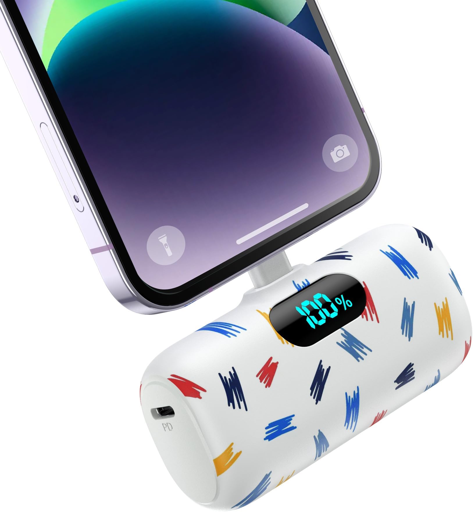 Amazon.com: Small Portable Charger for iPhone,Upgraded 5000mAh PD Fast ...