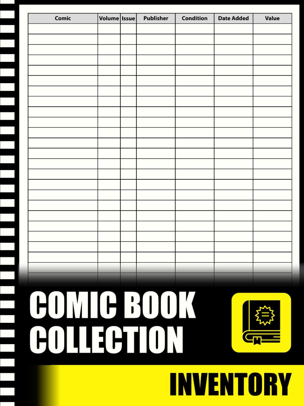Comic Book Collection Inventory: Inventory Book Ideal for Comic Book ...