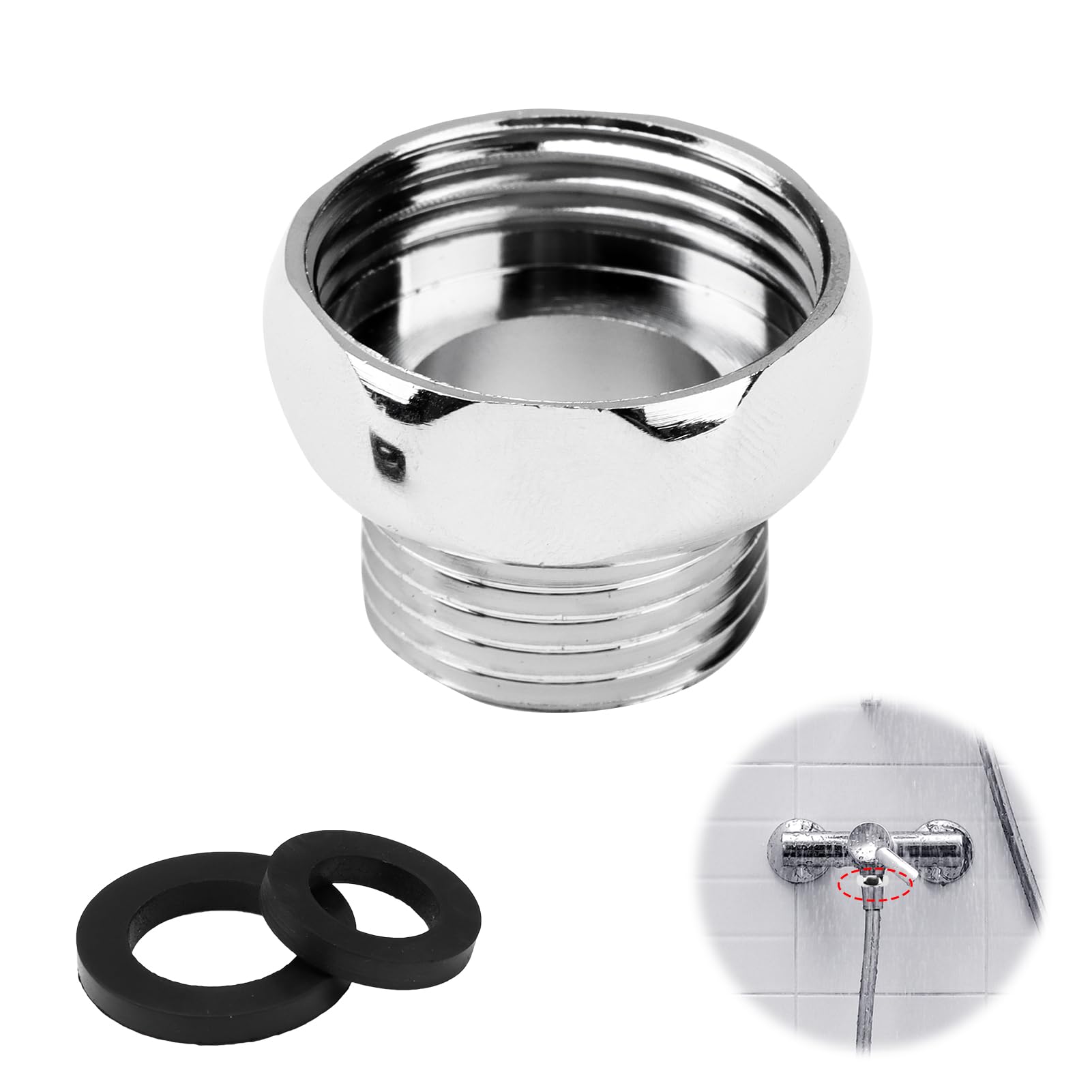 Shower Hose Connector Tap Adapter, 3/4 to 1/2 Adapter Tap to Shower ...