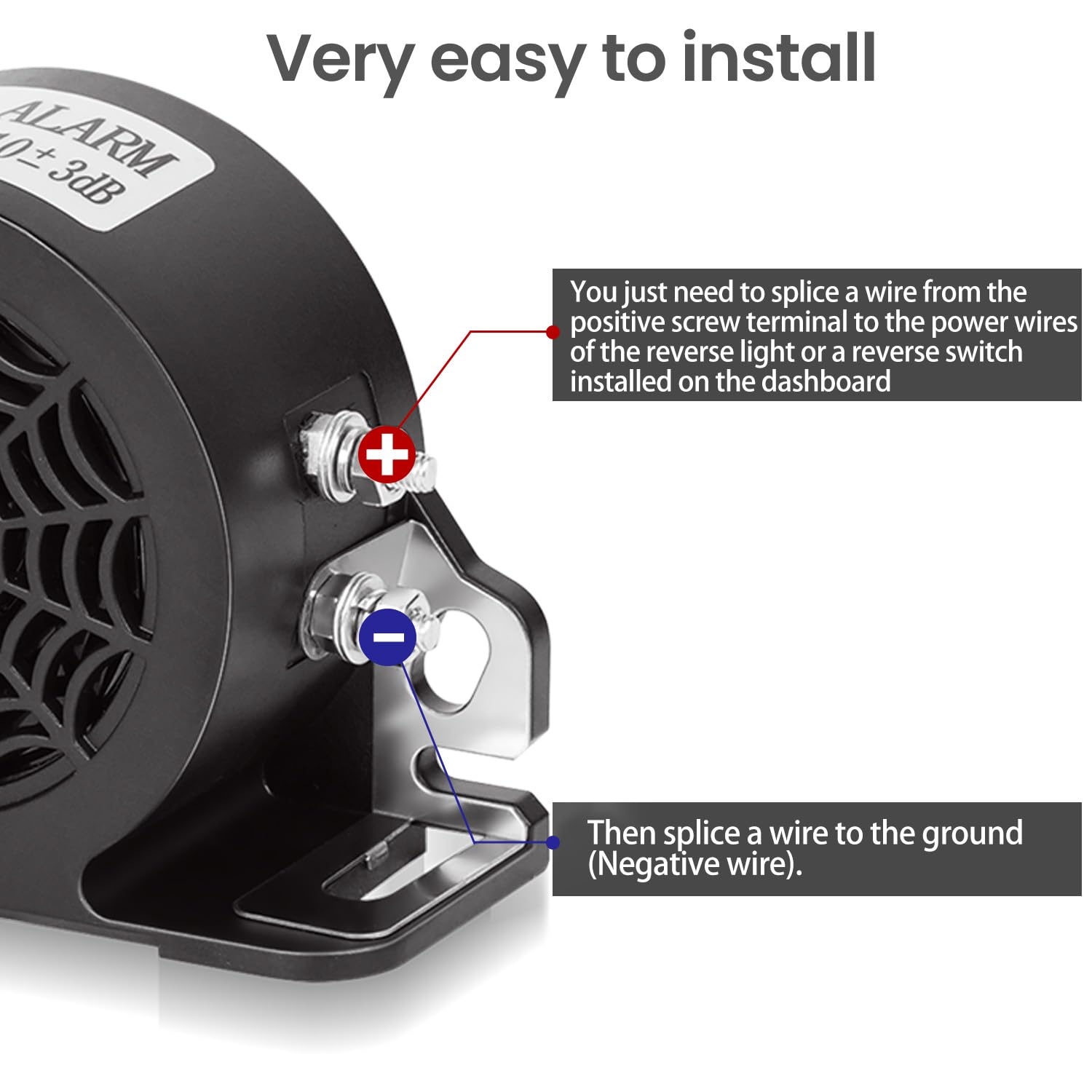 Snapklik.com : MIRKOO Backup Alarm 110dB 12V-80V DC Waterproof ...