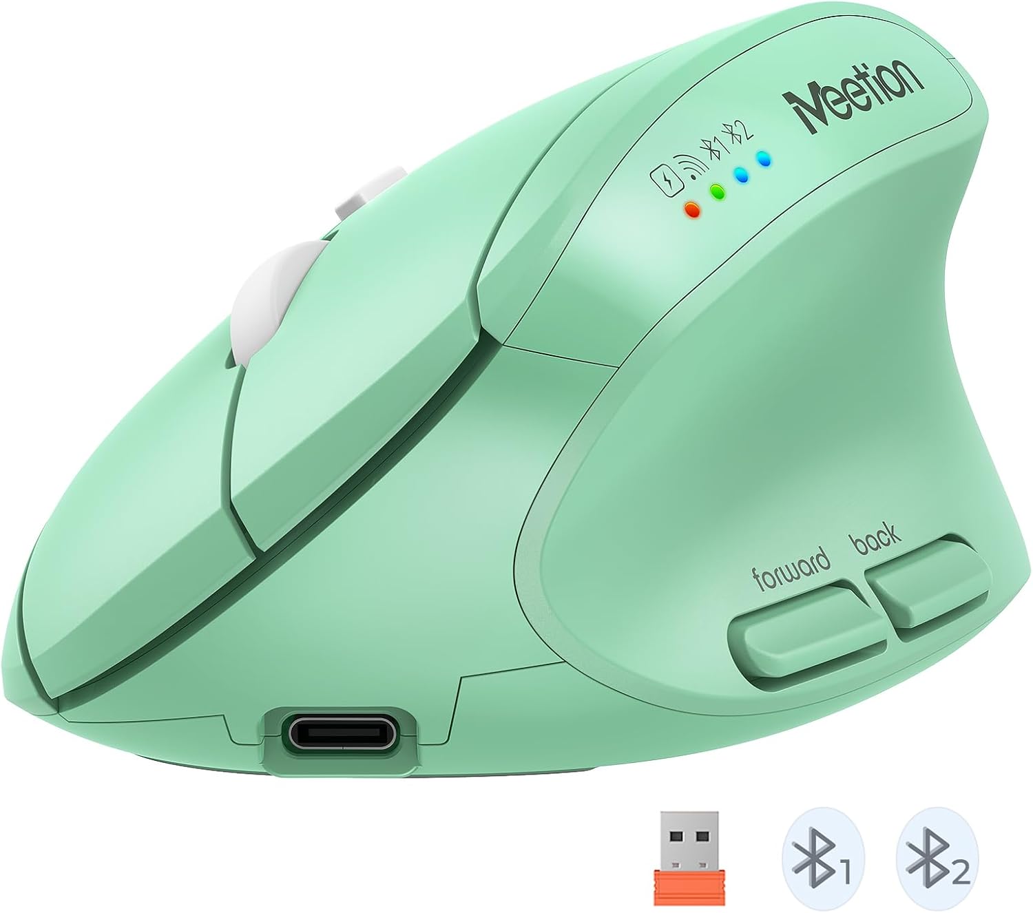 Amazon.com: MEETION Ergonomic Mouse, Wireless Mouse, Bluetooth Vertical ...