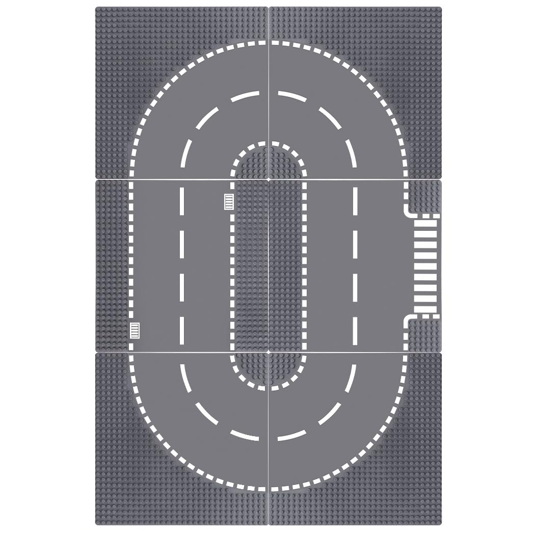 Amazon.com: Lekebaby 6 Pack Road Base Plates, 10"x10" City Street ...