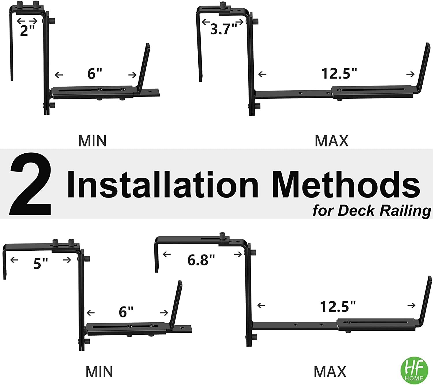 Snapklik.com : WEKIS Window Box Brackets, 2 Packs Adjustable Planter ...
