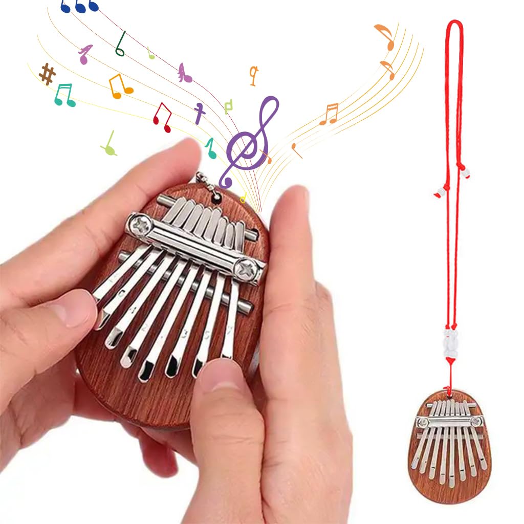 Buy Pocket Kalimba Mini Thumb Piano Wooden Kalimba 8-Key Kalimba ...