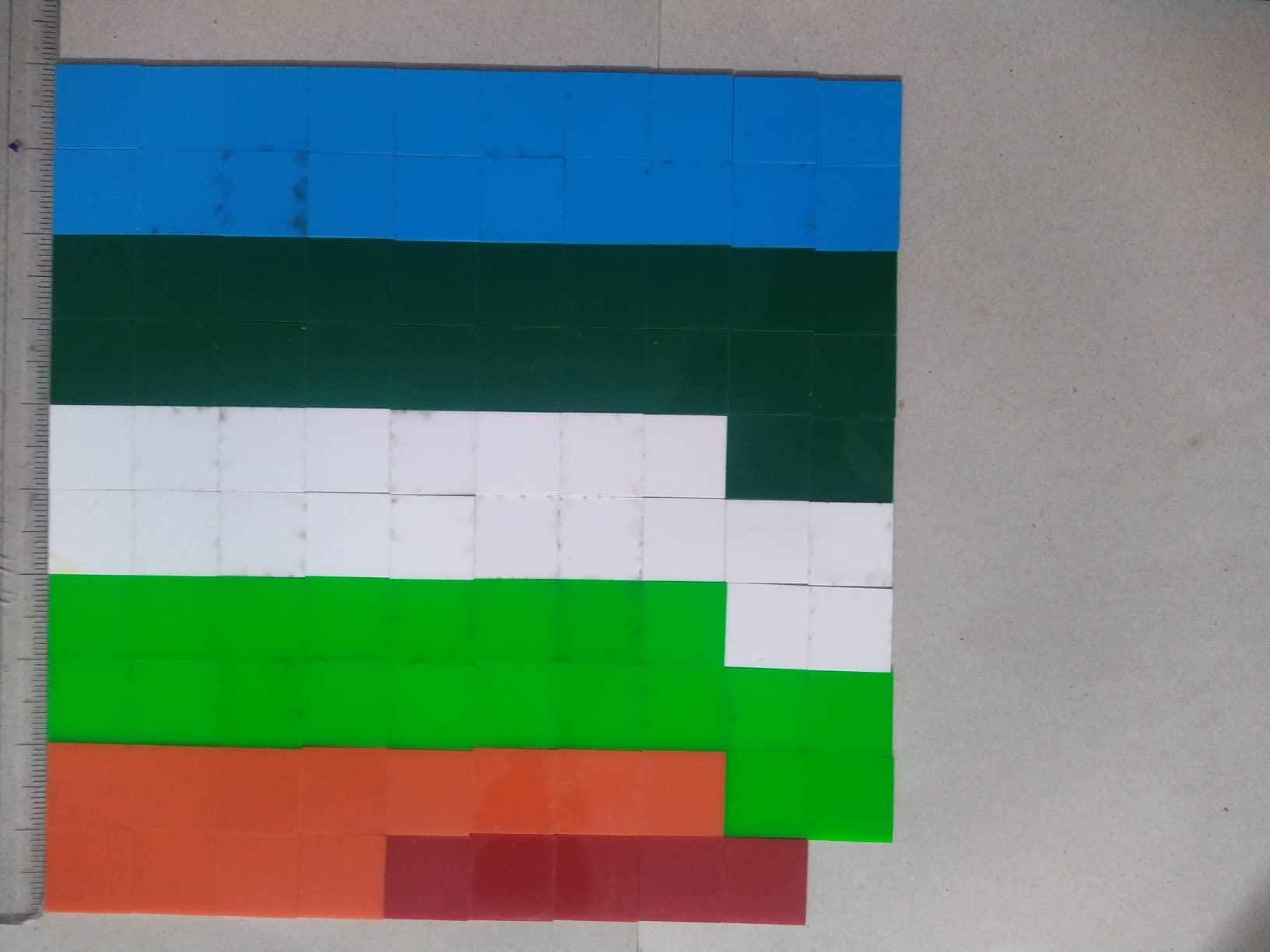 Generic Mathworld Plastic color Square Tiles Counters Chips Tokens 100 ...