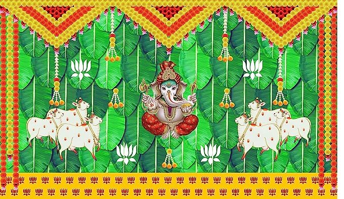 Ganpati Decoration Design Pattern Exclusive Peacock Design Flower