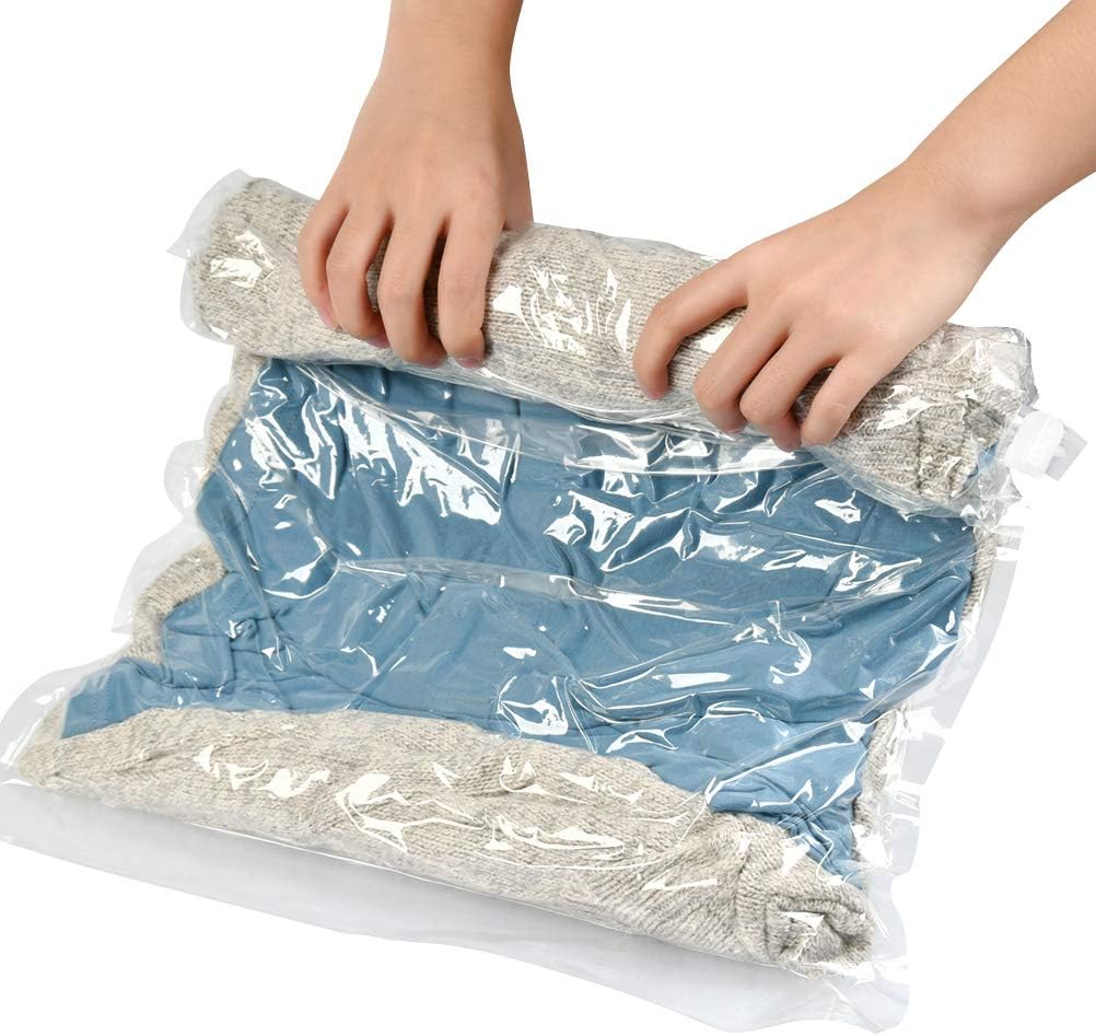 Lot de 8 sacs de voyage économiseur d'espace - Pas besoin d'aspirateur ...