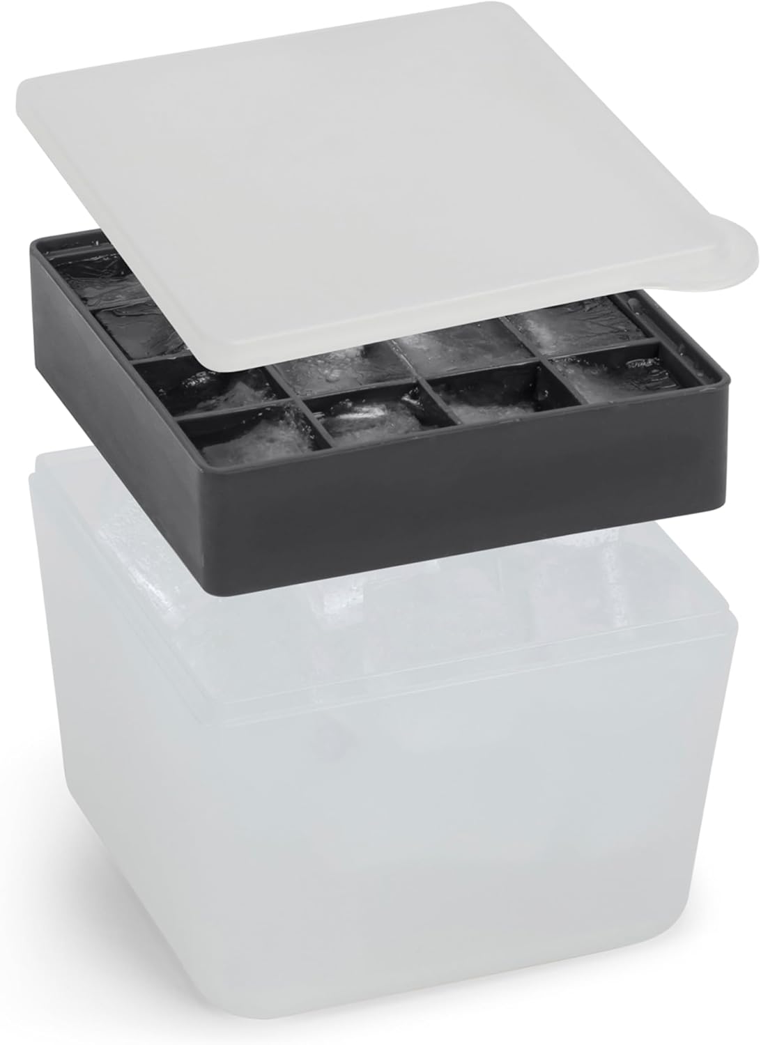 Amazon.com: W&P Mini Ice Box Silicone Ice Cube Tray with Lid & Bin ...