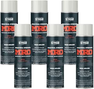 SEYMOUR 620-1412 Industrial MRO High Solids Spray Paint, Flat White, 16 ...