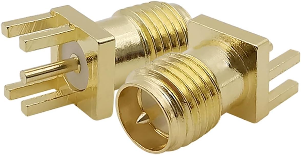5/2Pcs RP SMA Female Jack (Male Pin) PCB Edge Mount R/F Coax Connector ...