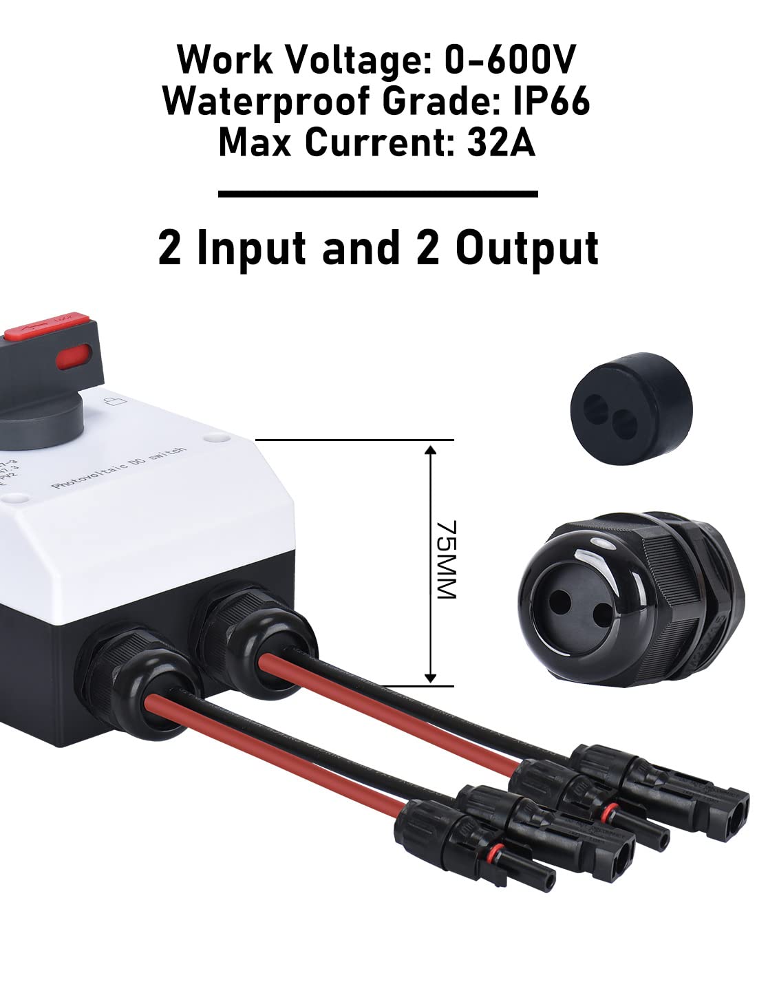 Snapklik.com : DIHOOL Solar Disconnect Switch