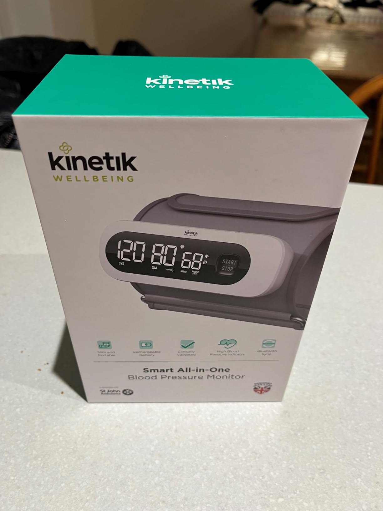 Kinetik Wellbeing Smart All in One Blood Pressure Monitor - Used by The NHS - Fully Automatic ...