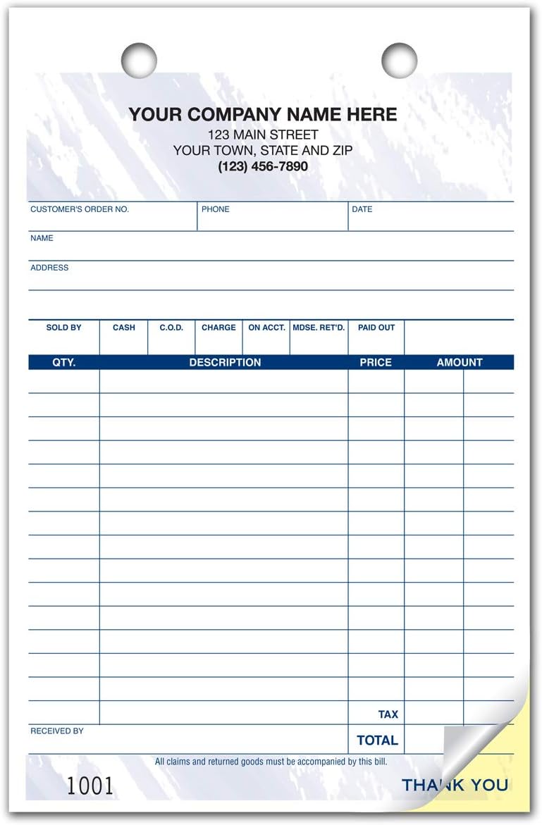 Amazon.com : CheckSimple Multi-Purpose Blue Job Register Forms, 2-Part ...