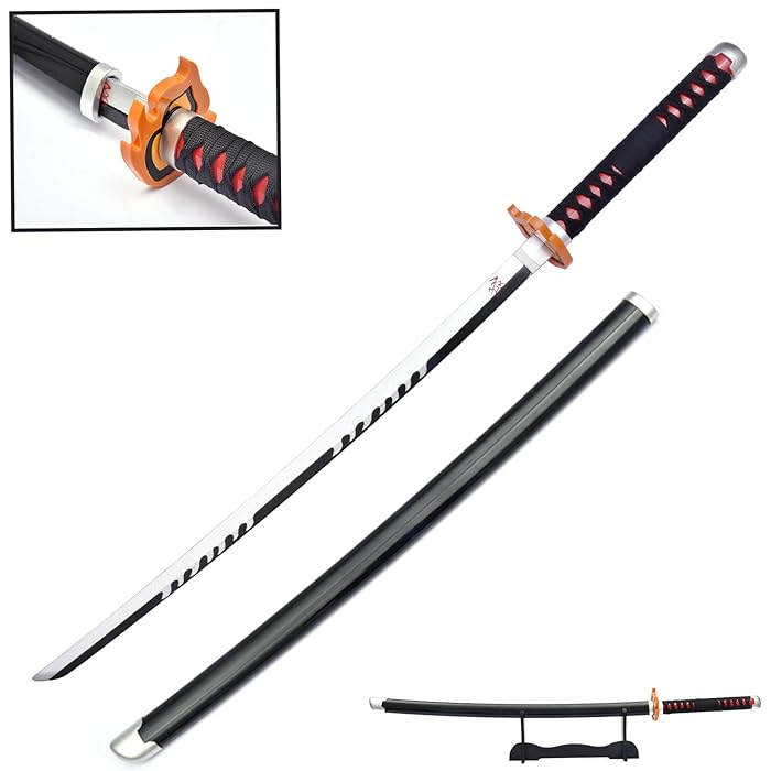 Buy Bamboo Demon Slayer Sword 41inch , Rengoku Sword /Tanjiro Sword ...
