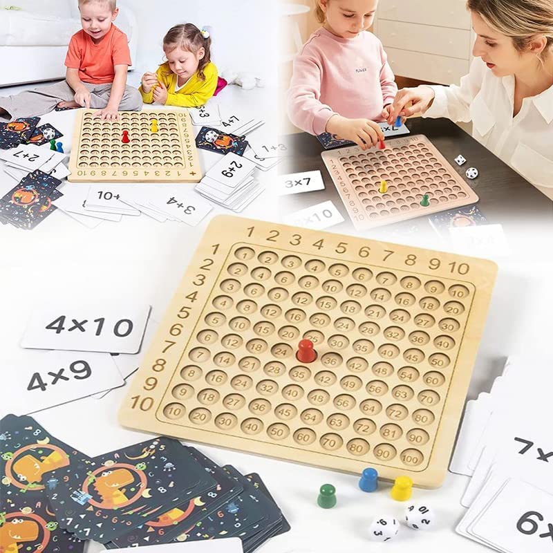 Wooden Math Multiplication Board Montessori Children Counting Toy ...
